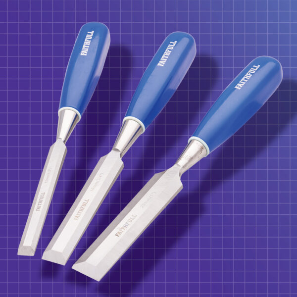 3 PIECE BLUE CHISEL SET : RH Gaudion
